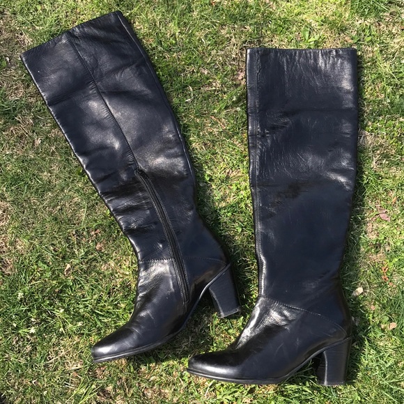 everybody | Shoes | High Black Leather Boots | Poshmark